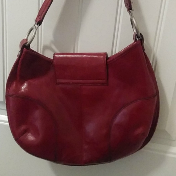 Kenneth Cole | Bags | Kenneth Cole Deep Red Leather Hobo Purse | Poshmark